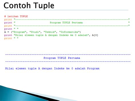 SOLUTION Memahami Tentang Tuple Pemrograman Python Studypool
