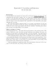 Homework8 1 Pdf Homework 8 Correlation And Regression TO 301 Fall