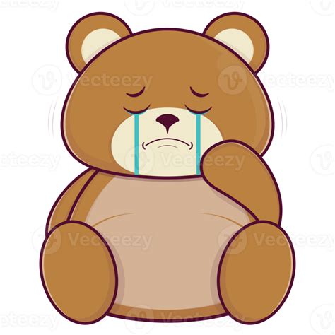 Bear Crying Face Cartoon Cute 41734202 Png