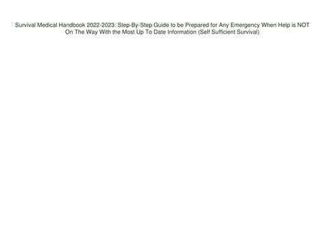 Ppt Ebook Read Survival Medical Handbook 2022 2023 Step By Step