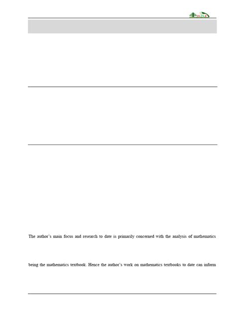 A Framework For Textbook Analysis Pdf