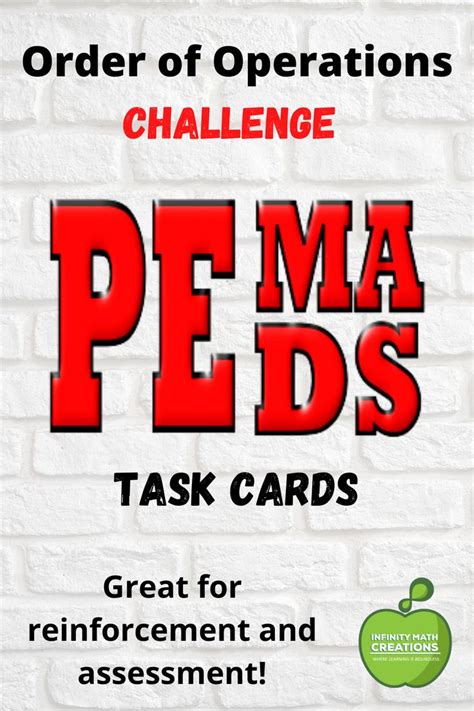 Order Of Operations Activity Task Cards Order Of Operations Task