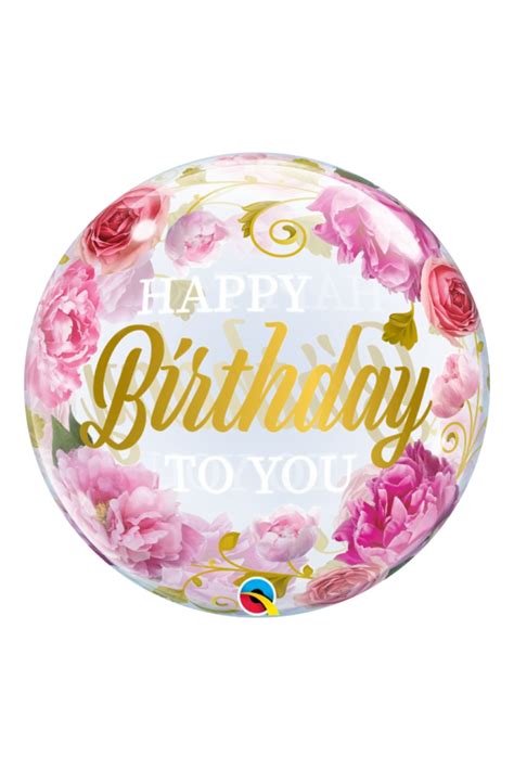 Balão Bubble 22” Aniversário Borboletas Suaves Qualatex Embrulhe