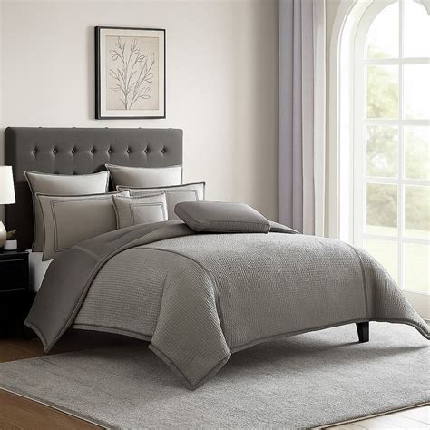 Buy 7pc Queen Comforter Set Gray Silver Reversible Free Shipping