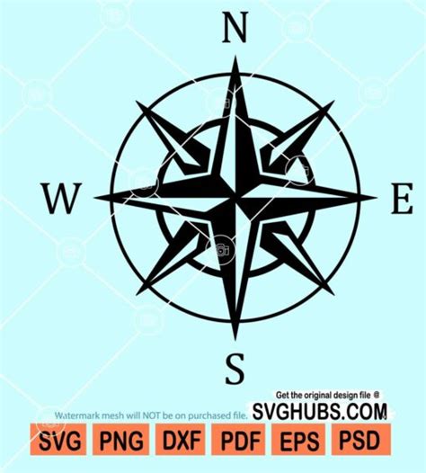 Star Compass Direction Svg Compass Star Svg Directions Svg Compass