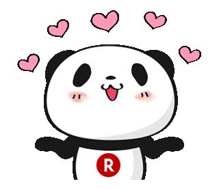 動くお買いものパンダ 楽天パンダ パンダ スタンプ かわいい