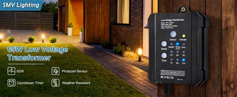 Smy Lighting 65w Outdoor Low Voltage Transformer With Timer And