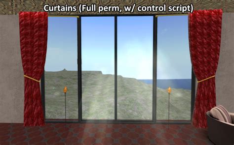 Second Life Marketplace Curtains Full Perm W Script