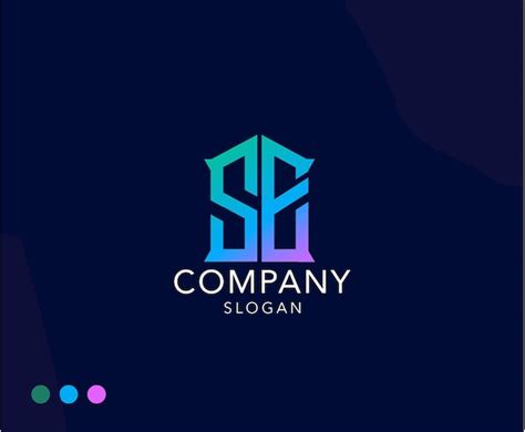 Premium Vector Modern Monogram Initial Letter Se Logo Design Template