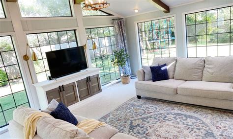 No Demo Living Room Reno Dated Space Becomes Farmhouse Chic Real Homes