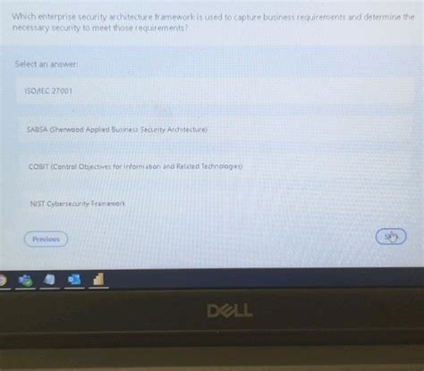 Which Enterprise Security Architecture Studyx
