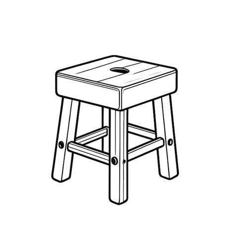 Stool Coloring Book Pictures Freepik