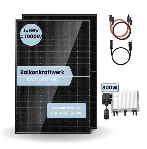 Balkonkraftwerk 1000w Mini Pv Solar Bifazial Deye Wifi App