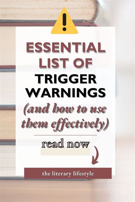 150 Book Trigger Warnings To Protect You Artofit
