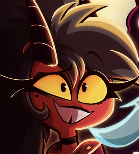 Millie Helluva Boss Helluva Boss Choker Demon Girl Demon Horns Horns Yellow Eyes Image