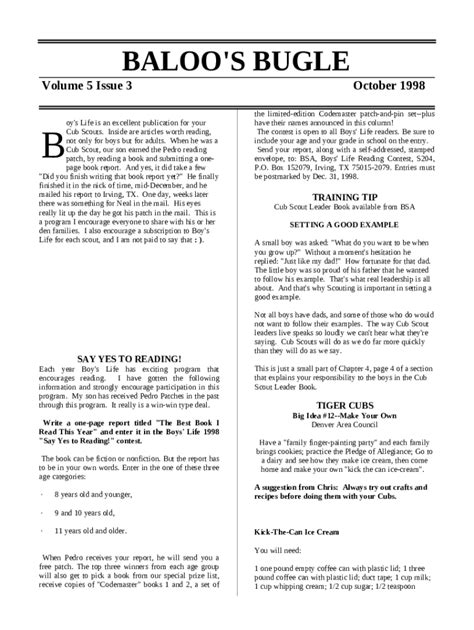 Using Boys Life As A Cub Scout Program Tool Doc Template Pdffiller