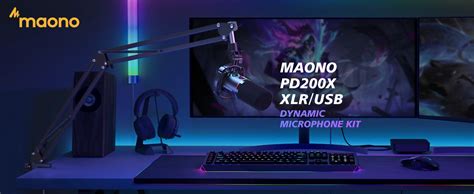 Maono Xlr Usb Dynamic Microphone Rgb Pc Podcast Mic With Software For Recording Streaming