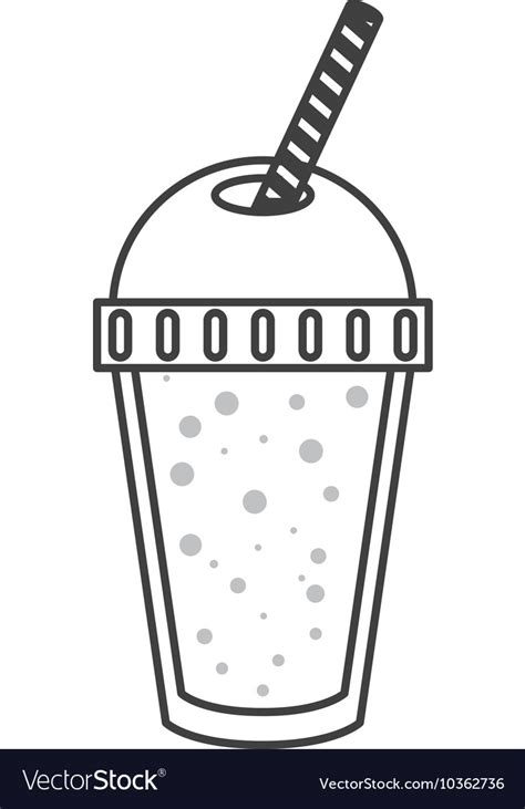Juice Glass Drinking Straw Design Royalty Free Vector Image