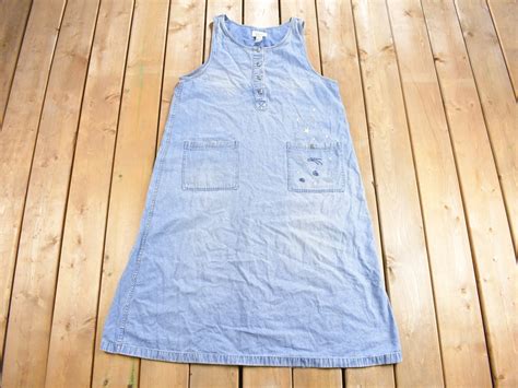 Vintage 1990s Christopher Banks Denim Dress Vintage Dress Womens