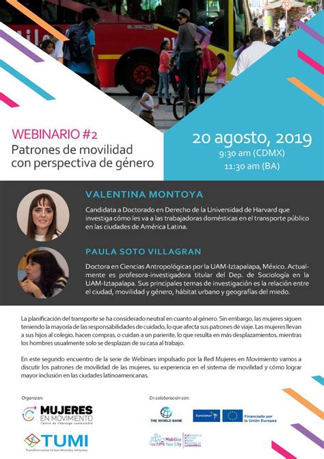 Mobility Patterns With A Gender Perspective Mobiliseyourcity