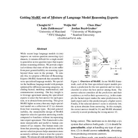 Getting More Out Of Mixture Of Language Model Reasoning Experts Acl Anthology