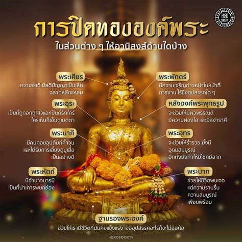 การปิดทององค์พระในส่วนต่าง ๆ ให้อานิสงส์ด้านใดบ้าง พลังจิต