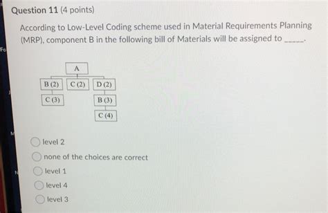 Solved Question 11 4 Points According To Low Level Coding