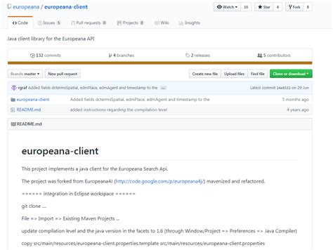 Europeana Java Client Library Formerly Europeana4j Europeana Pro