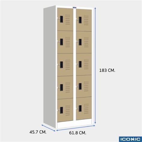 ตู้ล็อคเกอร์แถวคู่ 10 บาน รุ่น Mlk D55 Black Edition โครงตู้สีดำ แมตช์ได้ 14 สี