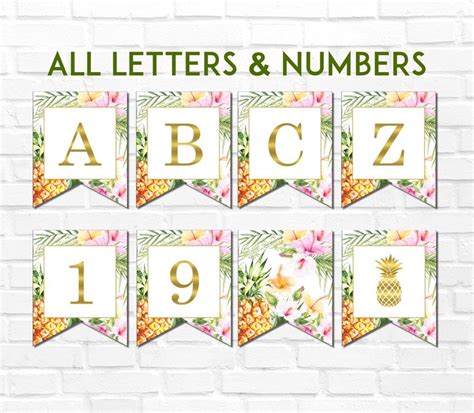 Hawaiian Birthday Printable Banner