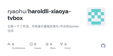Github Ryaohu Haroldli Xiaoya Tvbox Docker