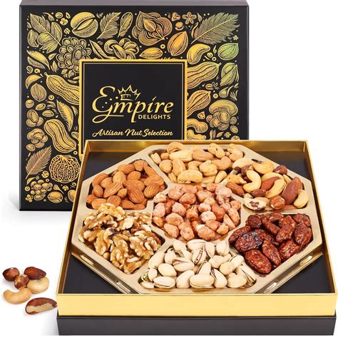 Nuts T Basket Gourmet Nut Mix T Box 7 Section Snack Basket With Assorted