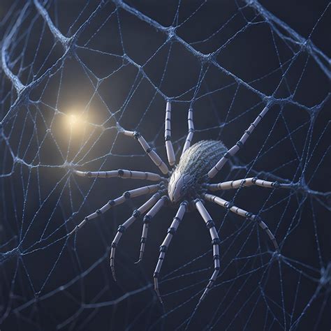 Premium Photo Complex Highly Detailed Image Of A Spider In Its Web