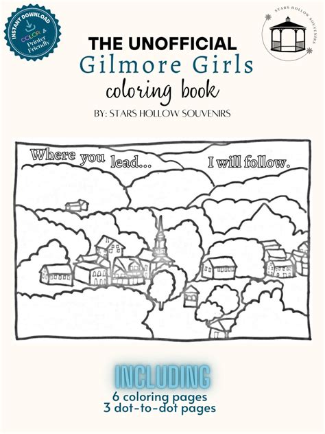 The Unofficial Gilmore Girls Coloring Book Etsy