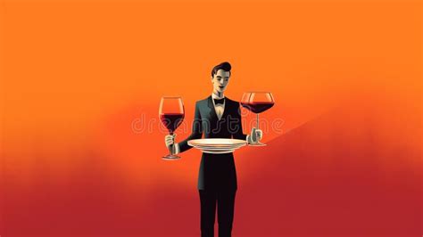 Generative Ai Wine Degustation Website Landing Stock Illustration