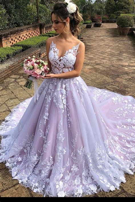 White And Pink Wedding Dresses