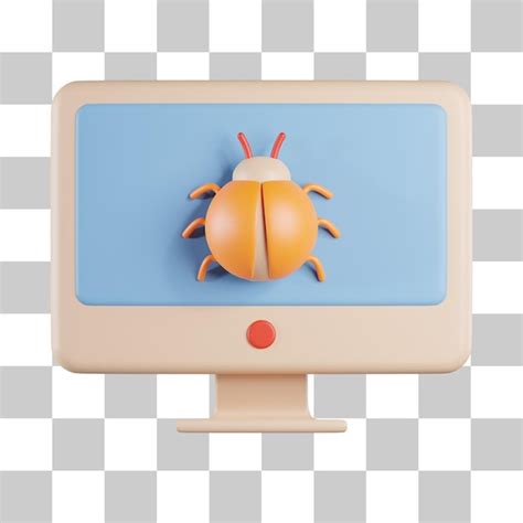 Computer Malware 3d Icon Premium Psd