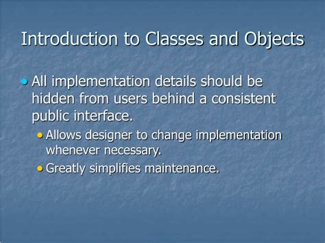Ppt Classes And Objects The Building Blocks Of The Object Oriented