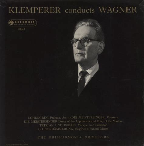 Richard Wagner Klemperer Conducts Wagner Mono Uk Vinyl Lp —