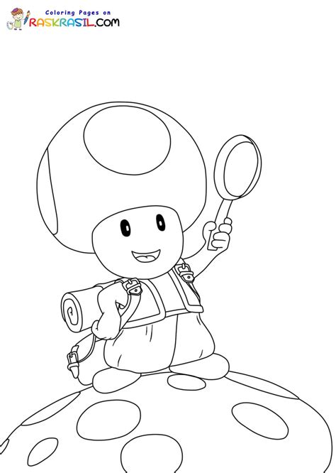 Toad Mario Coloring Pages