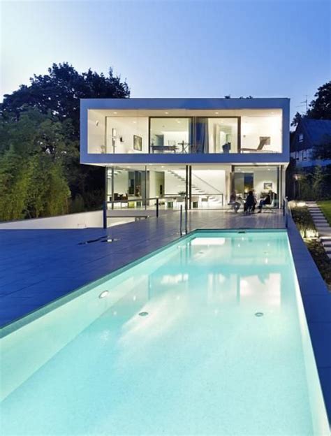 Architektenhäuser Puristische Villa In Hanglage Minimalistisches Hausdesign Architektur