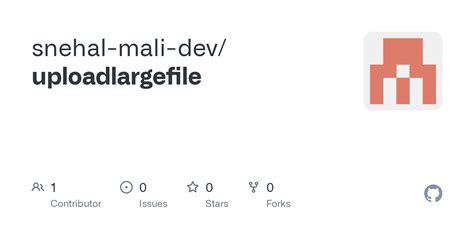 Github Snehal Mali Devuploadlargefile