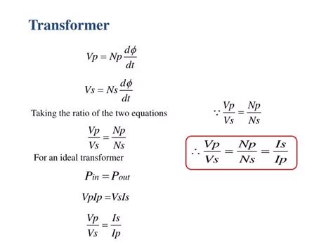Power Transformer Formula At Joel Kates Blog