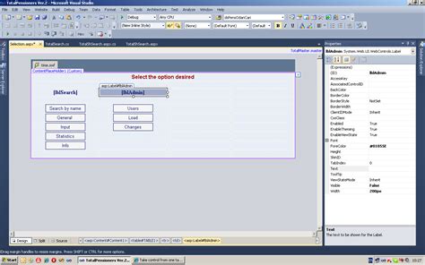 Take Control From One Tablespace And Put Into Another In Aspnet