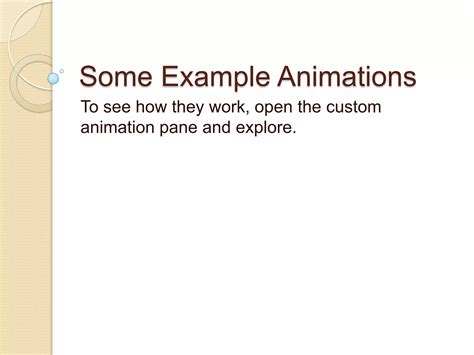 animation in power point pptx