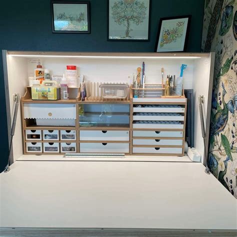 Original Folding Desk• Sand Beige Wall Mounted Modern Space Saving