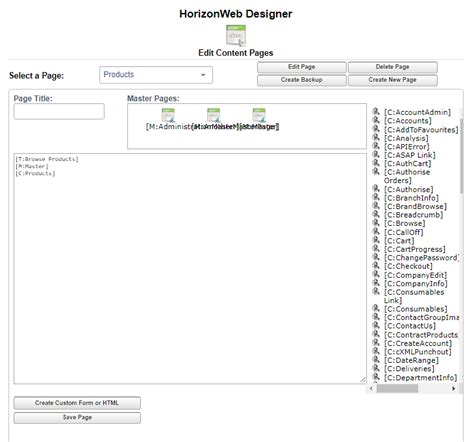 Edit Content Pages