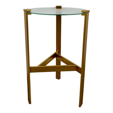 Modern Gold And Glass Side Table Chairish
