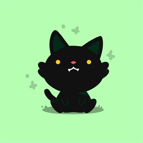 可爱卡通撞色风小黑猫头像美图设计室海报模板素材大全