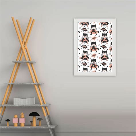 פוסטר לחדר ילדים אשת החתול מיקס המקשט בייביז